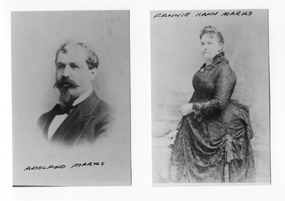 "[People] Photograph of Fannie Kahn Marks, Adolph Marks, and accompanyi"