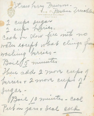 "Recipes – Desserts – Strawberry Preserves" by Mary O'Brien Shary