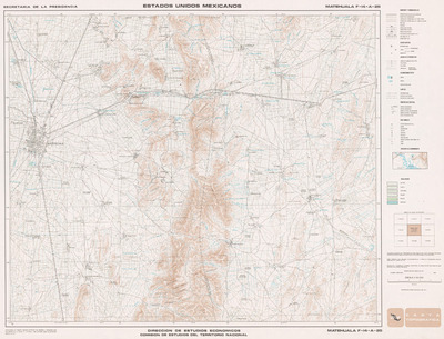 "Carta Topografica San Luis Potosi, Matehuala F14A25, 1971" by Comisión ...