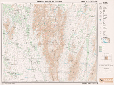 "Carta Topografica San Luis Potosi, Sierra El Azul F14A35, 1971" by ...