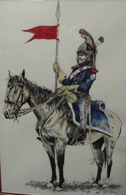 "Mexican Army trooper drawing" by Manuel Hinojosa