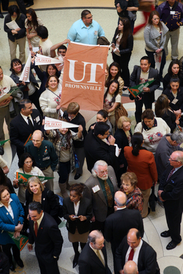 "[UTB UTPA Merger Bill] Photograph of UTB and UTPA Merger Bill at Capit ...