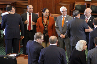 "[UTB UTPA Merger Bill] Photograph of UTB and UTPA Merger Bill at Capit ...