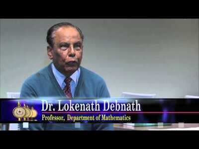 "University Faculty Excellence Award in Service: Dr. Lokenath Debnath"