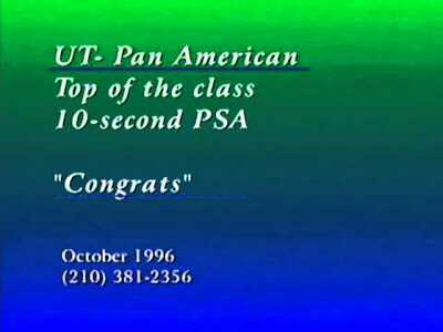 "UTPA Archive - Top of the class - congrats"